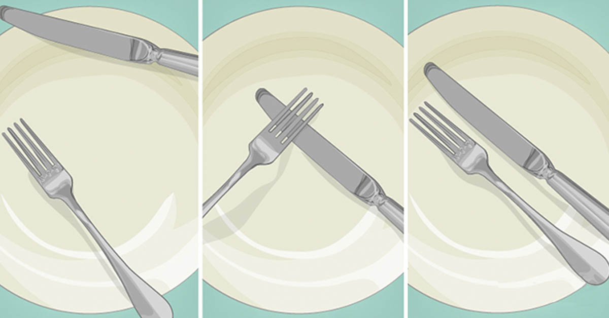 Si Va A Un Restaurante Y Desea Que Le Retiren El Plato Debe Colocar Los Cubiertos De Esta Forma 