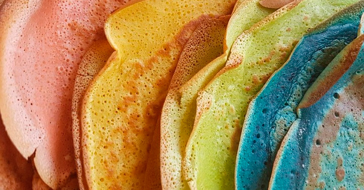 Panqueques o crepes de colores: un arcoíris de sabor para los pequeños ...