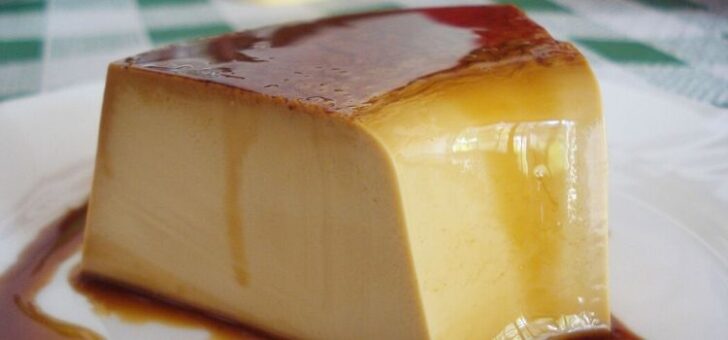 Flan de café sin huevos y sin horno
