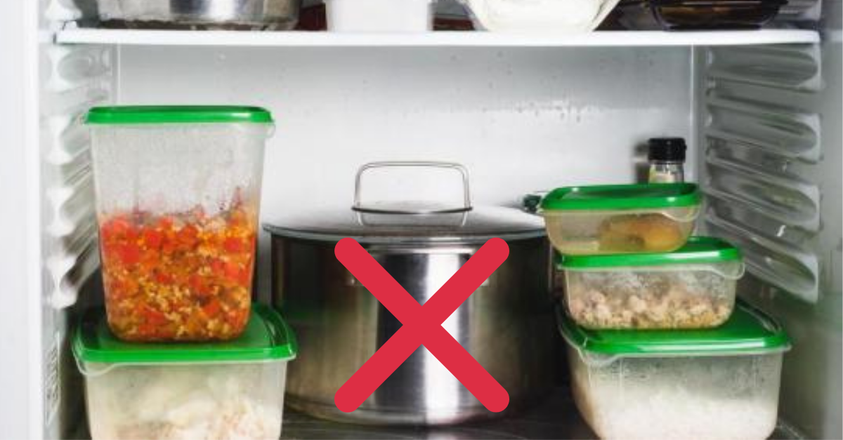 Por qué no se recomienda guardar la comida en las ollas