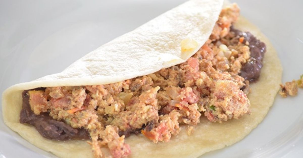 Machacado con huevo a la mexicana