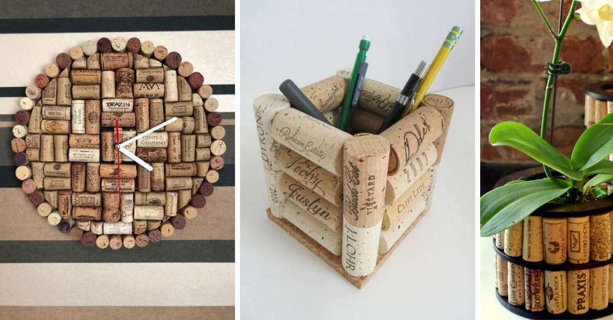 10 Manualidades hechas con corchos de vino usados