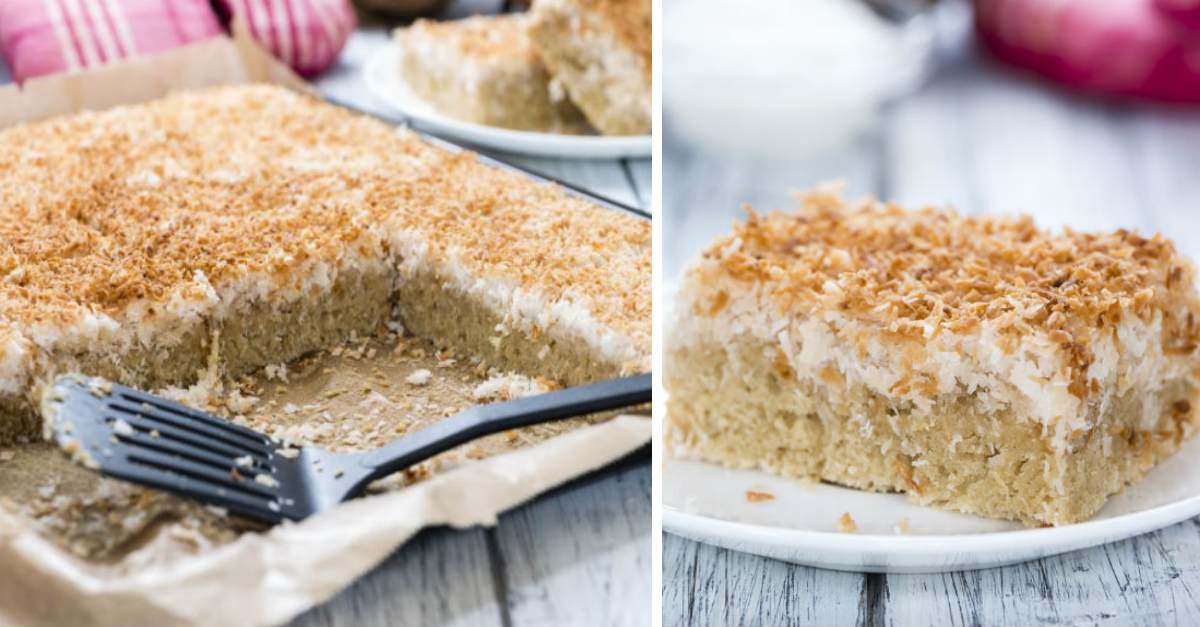 Torta de avena con coco, nuez y canela