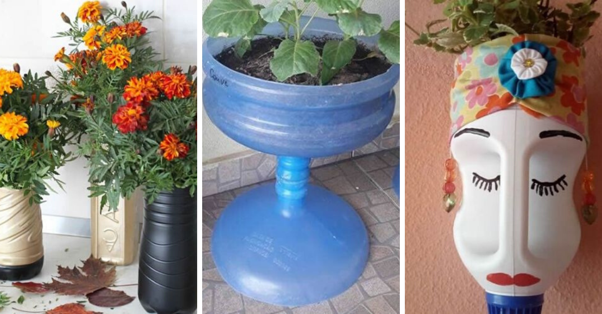 17 Ideas de macetas y maceteros baratos y creativos para tus plantas